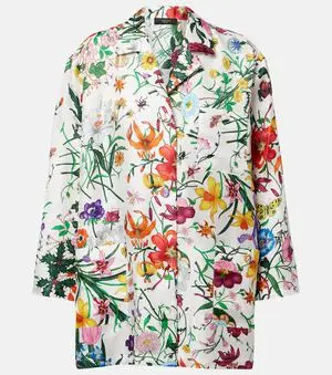 Gucci Gucci Floral Silk Twill Shirt Multicoloured