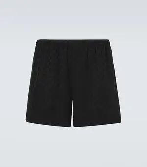Gucci Gg Silk Jacquard Shorts - Black