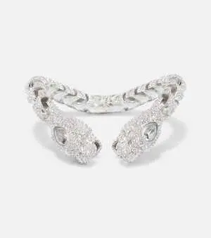 Gucci Dionysus Crystal-embellished Cuff Bracelet - Silver