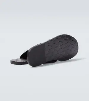 Gucci Riviera Double G Thong Sandals - Black