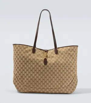 Gucci Jackie Gg Canvas Large Tote Bag - Beige