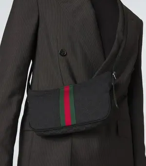 Gucci Gg Canvas Small Crossbody Bag - Black