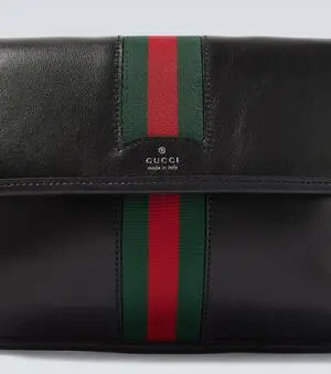 Gucci Web Trademark Small Leather Belt Bag