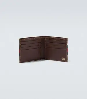 Gucci Gg Canvas Web Stripe Bifold Wallet - Beige