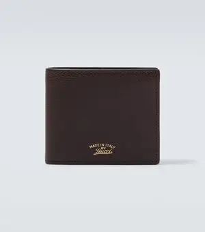 Gucci Lira Leather Bifold Wallet - Brown