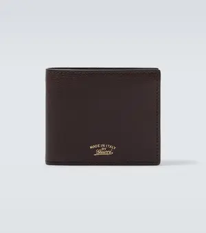 Gucci Lira Leather Bifold Wallet - Brown