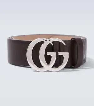 Gucci Flat Marmont Leather Belt - Brown