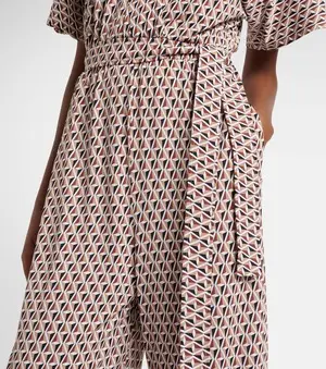 Max Mara Printed Jumpsuit With Belt