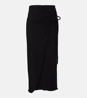 Max Mara Jersey Wrap Skirt - Black