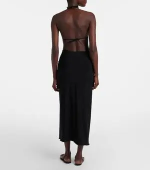 Max Mara Jersey Wrap Skirt - Black