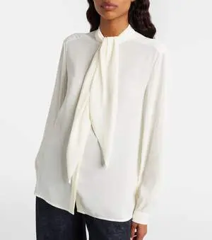 Tory Burch Tie-neck Georgette Blouse