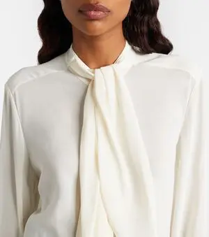 Tory Burch Tie-neck Georgette Blouse