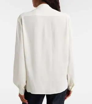 Tory Burch Tie-neck Georgette Blouse