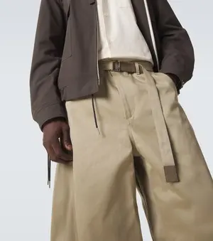 Sacai Cotton Chino Barrel-leg Pants