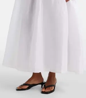 Tory Burch Linen And Silk Maxi Dress - White