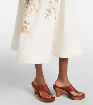 Zimmermann Luna Printed Linen Midi Dress - Multicoloured