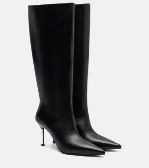 Gucci Leather Knee-high Boots - Black