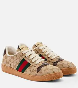 Gucci Screener Gg Canvas Sneakers - Brown
