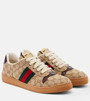 Gucci Screener Gg Canvas Sneakers - Brown