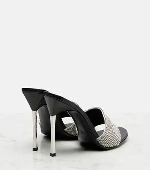 Gucci Bombshell 120 Embellished Satin Mules