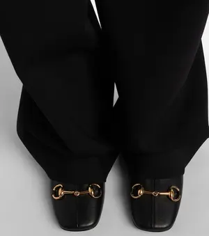 Gucci Signora Horsebit Leather Ankle Boots