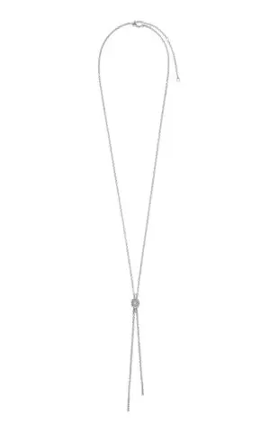 TOTEME Rhodium-plated Rope Lariat Necklace - Silver