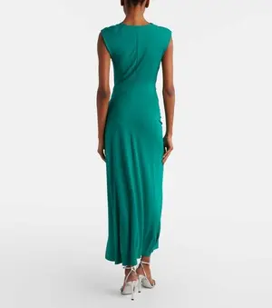 Simkhai Acacia Draped Jersey Maxi Dress - Green