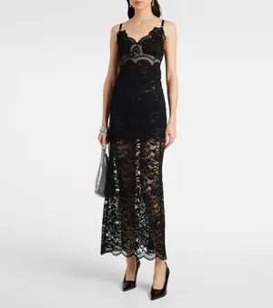 Rabanne Lace Maxi Dress - Black
