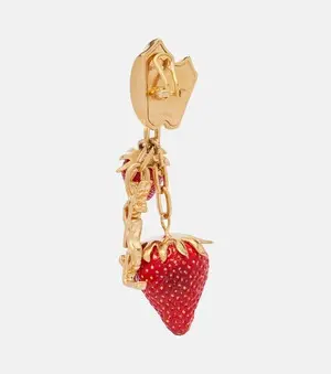 Saint Laurent Cassandre Embellished Drop Earrings