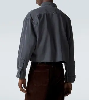 Miu Miu Logo Denim Shirt