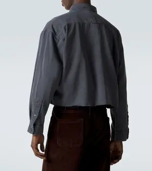 Miu Miu Logo Denim Shirt