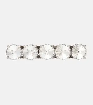 Miu Miu Crystal-embellished Barrette - Silver