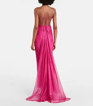 MARIA LUCIA HOHAN Lupita Draped Gown - Pink