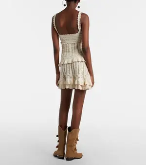 MARANT ETOILE Nelle Cotton Crochet Miniskirt