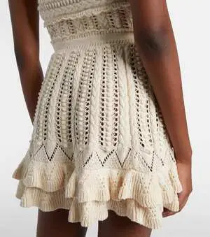MARANT ETOILE Nelle Cotton Crochet Miniskirt