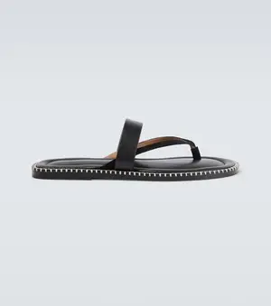 Dries Van Noten Leather Thong Sandals