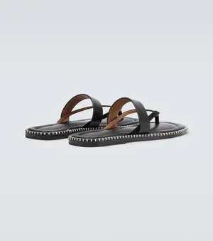 Dries Van Noten Leather Thong Sandals