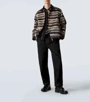 Sacai Striped Blouson Jacket