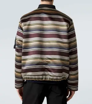 Sacai Striped Blouson Jacket