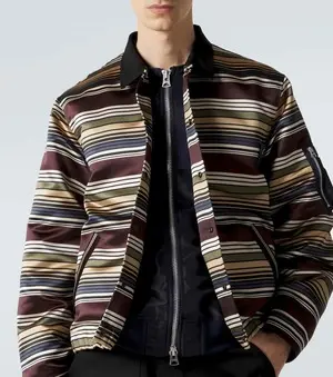 Sacai Striped Blouson Jacket