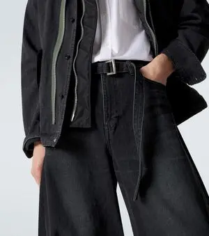 Sacai Belted Barrel-leg Jeans
