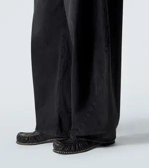 Sacai Belted Barrel-leg Jeans