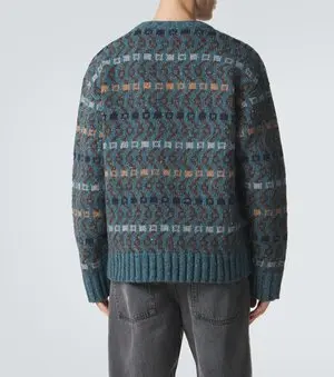 Loewe Logo Intarsia Wool-blend Sweater