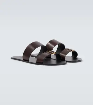 Saint Laurent Babylone Leather Sandals