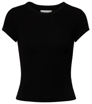 Citizens Of Humanity Nello Ribbed Knit T-shirt - Black