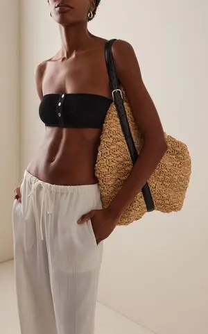 TOTEME Belted Raffia Tote - Neutral