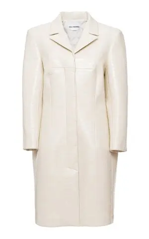 DES_PHEMMES Fitted Car Coat - White