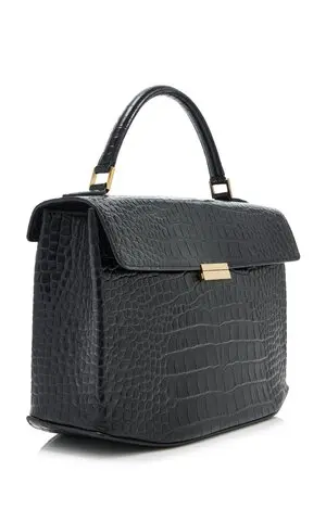 TOTEME Box Croco-embossed Top Handle Bag