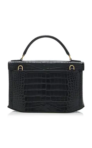 TOTEME Box Croco-embossed Top Handle Bag