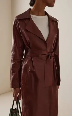 ARMA Yava Plonge Vegetal Leather Trench Coat